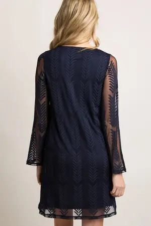 PINKBLUSH Mesh Overlay Maternity Dress