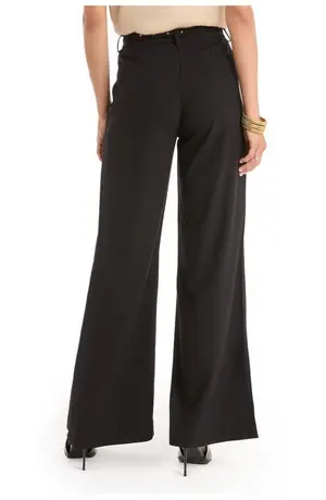 THE NOLI SHOP Martina Belted Trousers - Black