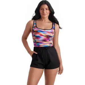 SHAPESOLVER SPORT Binded One-piece Swimsuit - Seaglass