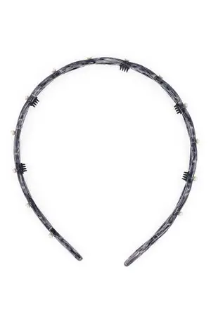 Alexandre De Paris Cutout Acetate And Pearls Headband