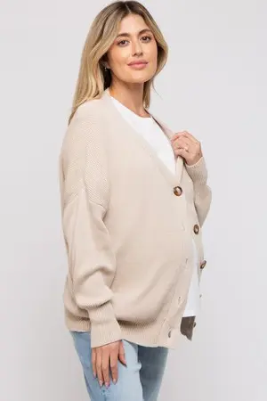 PINKBLUSH Basic Ribbed Cardigan Sweater