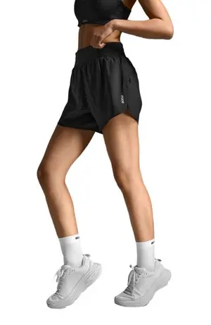 2xu Aero Hi-rise 4" Shorts - Black/silver Reflective