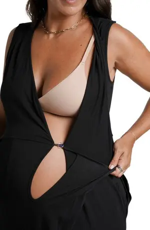 NOM MATERNITY Ines Maternity & Nursing Wrap Jumpsuit