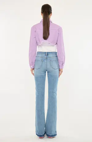 KANCAN High-rise Flare Stretch Jeans