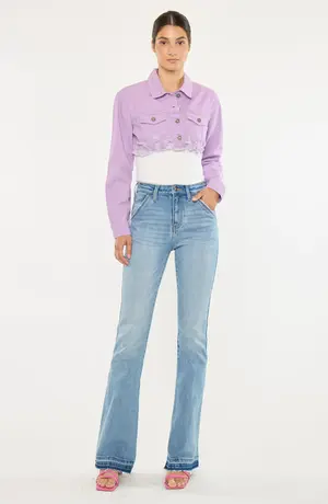 KANCAN High-rise Flare Stretch Jeans