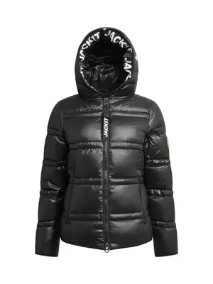 JACK1T R4d Tramline Racer Hooded Puffer Jacket - Black/black