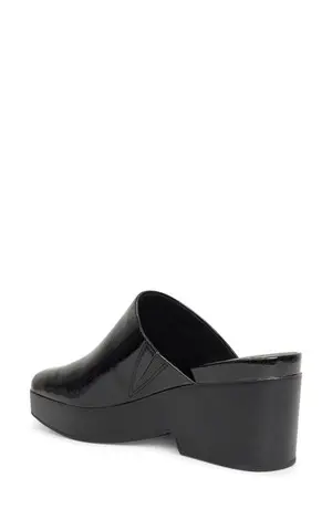 Aerosoles Leather Wedge Mule - Black Patent
