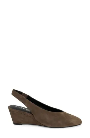 Aerosoles Carmenza Slingback Wedge Pumps - Fango