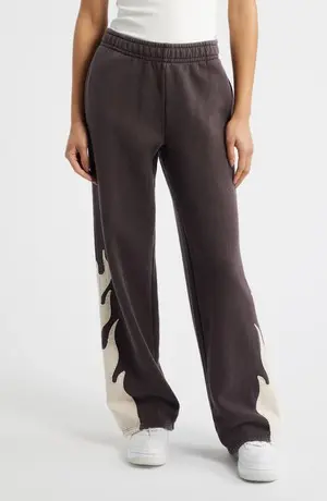 PACSUN Flame Appliqué Sweatpants