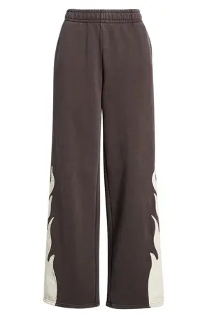 PACSUN Flame Appliqué Sweatpants