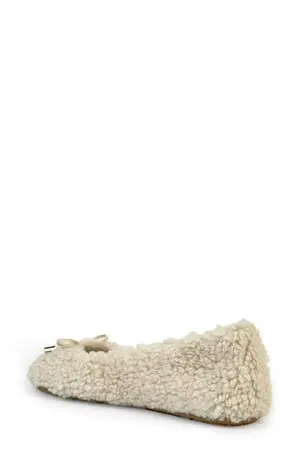 Aerosoles Patrina Faux Shearling Flat - Natural Faux Shearling