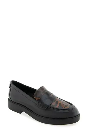 Aerosoles Poeta Penny Loafer - Black/tobacco Multi