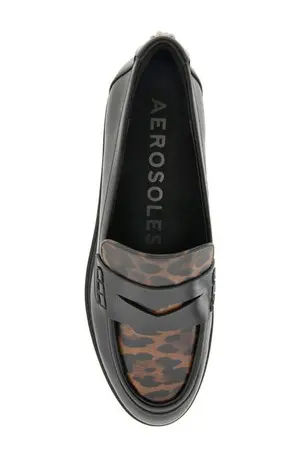 Aerosoles Poeta Penny Loafer - Black/tobacco Multi