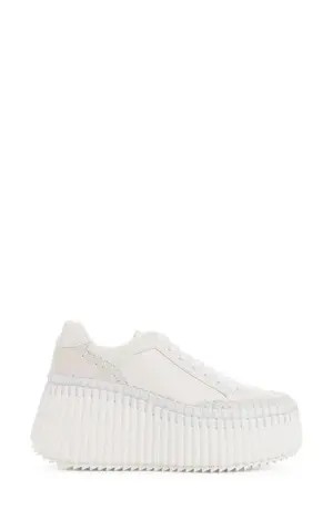 Chloé Nama Platform Sneakers - White