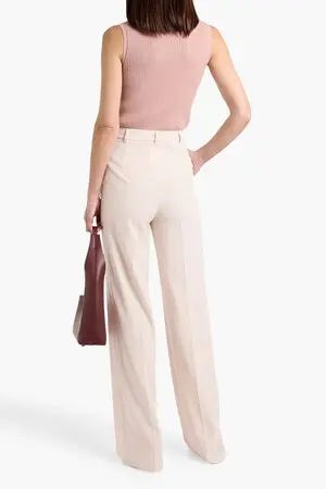 Max Mara Wool-twill Straight-leg Pants - Blush