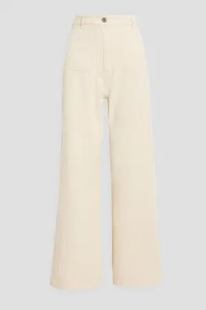 Max Mara Filtro Cotton-twill Wide-leg Pants
