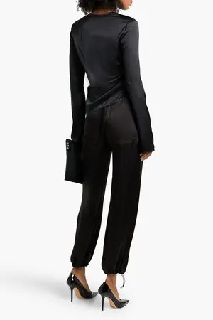 Max Mara Tapered Satin Pants