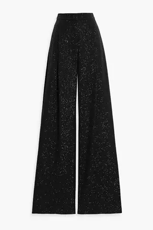 Max Mara Navigli Sequin-embellished Bouclé Wide-leg Pants
