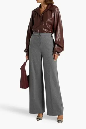 Max Mara Panetto Brushed Jersey Wide-leg Pants