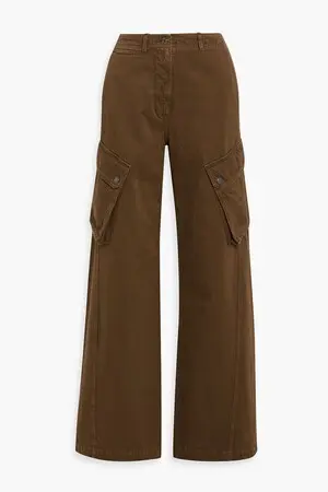 Max Mara Elvy Cotton-twill Wide-leg Cargo Pants