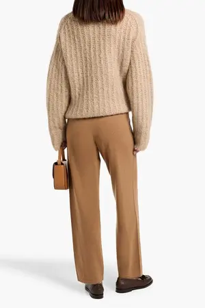 Max Mara Ghiro Wool And Cashmere-blend Straight-leg Pants - Light Brown