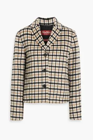 Max Mara Gerona Checked Wool-flannel Blazer