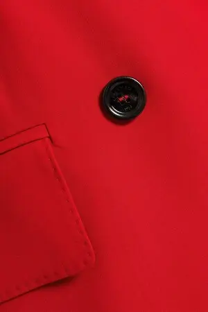 Max Mara Nebbie Double-breasted Wool-crepe Blazer - Red