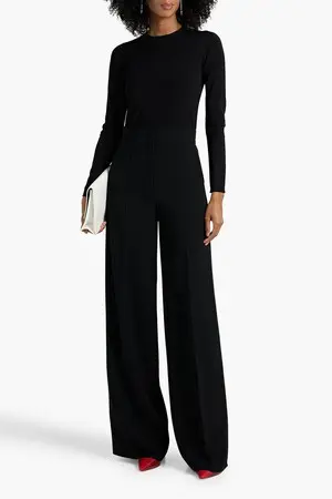 Max Mara Leccio Crepe Wide-leg Pants