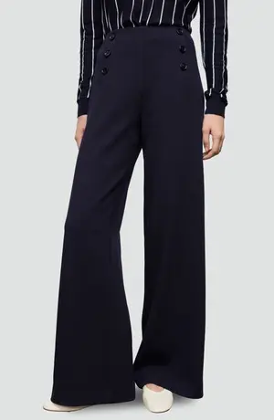 Mango Button Detailed Wide Leg Pants