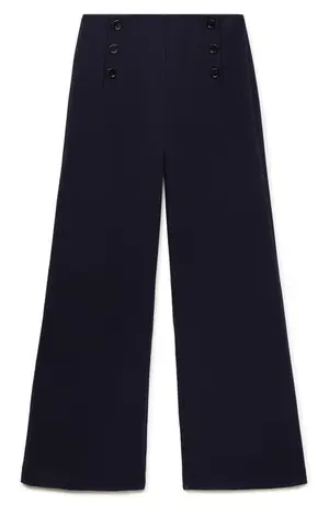 Mango Button Detailed Wide Leg Pants