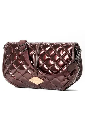 Mz Wallace Astor Small Convertible Clutch Bag - Bordeaux Lacquer