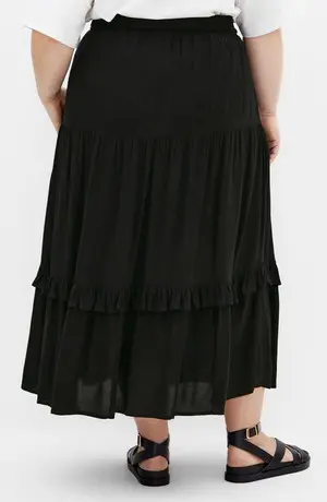 City Chic Avianna Tiered Maxi Skirt