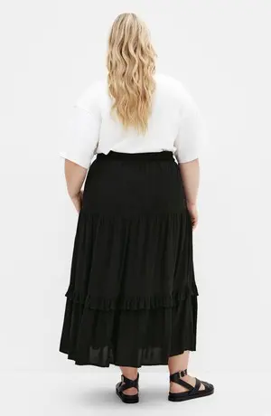 City Chic Avianna Tiered Maxi Skirt