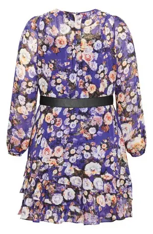 City Chic Charlee Belted Dress - Rose