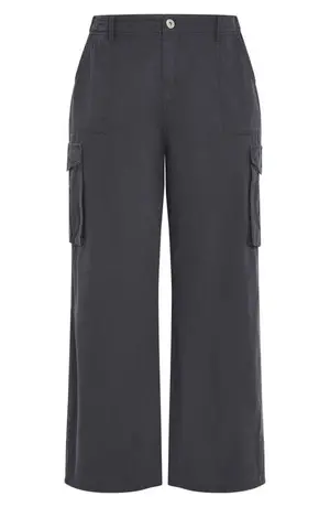 City Chic Mia Cargo Wide Leg Pants - Washed