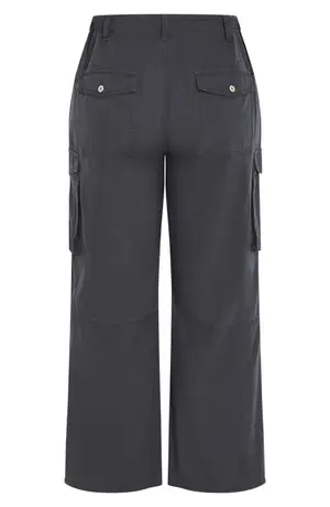 City Chic Mia Cargo Wide Leg Pants - Washed