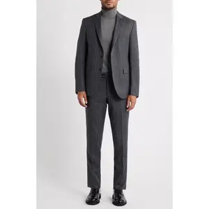 ALLSAINTS Ross Slim Fit Striped Wool Suit