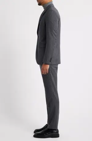 ALLSAINTS Ross Slim Fit Striped Wool Suit