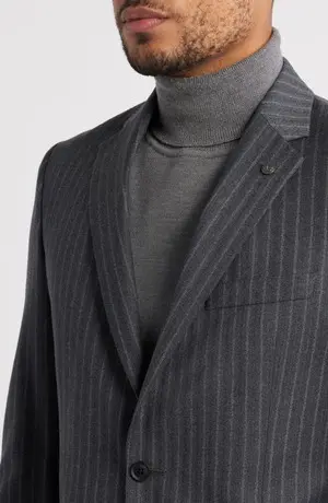 ALLSAINTS Ross Slim Fit Striped Wool Suit