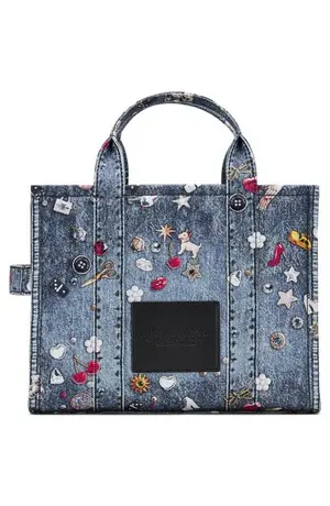 Marc Jacobs The Trompe L'oeil Trinket Canvas Medium Tote Bag