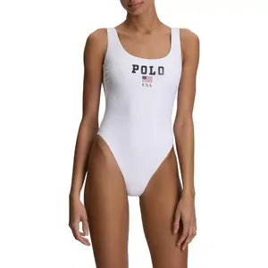 Polo Ralph Lauren Scoop One-piece Swimsuit - White