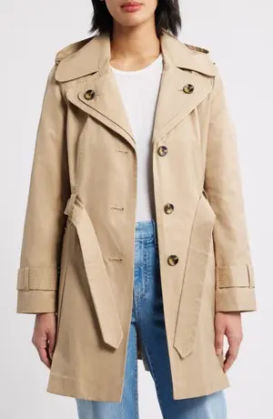London Fog Single-breasted Trench Coat - Stone