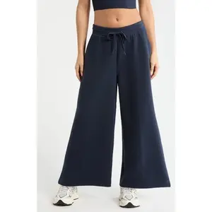 Zella Ottoman Wide Leg Ankle Pants - Navy Sapphire