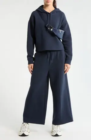 Zella Ottoman Wide Leg Ankle Pants - Navy Sapphire