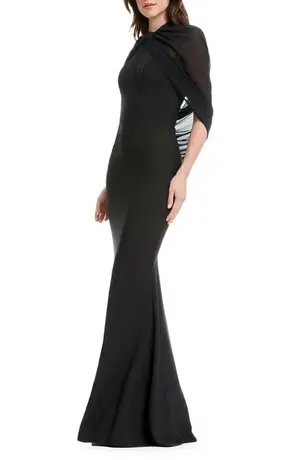 Dress The Population Aviva High Neck Evening Gown