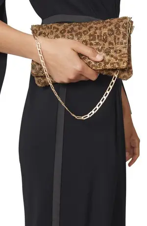 REISS Soho -patterned Mesh Clutch