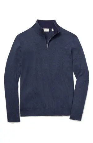 Bonobos Cotton And Cashmere Quarter Zip Sweater