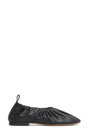 MANSUR GAVRIEL Ruched Ballerina Flat - Black
