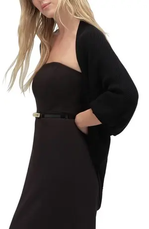 FAVORITE DAUGHTER Layla Rib Wool Shrug Cardigan
