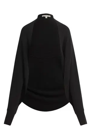 FAVORITE DAUGHTER Layla Rib Wool Shrug Cardigan